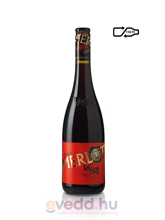 Varga Merlot 0,75L Édes Vörösbor Visszaváltható Palackban